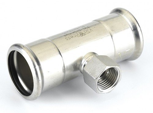 XPress Edelstahl T-Stück XPS 130 G d 76,1 x 3/4 IG x d 76,1 mit EPDM O ...