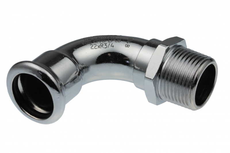 XPress C-Stahl Übergangsb. XPC 001G d 22 x 3/4 AG 90° M-Kontur (6202011 ...