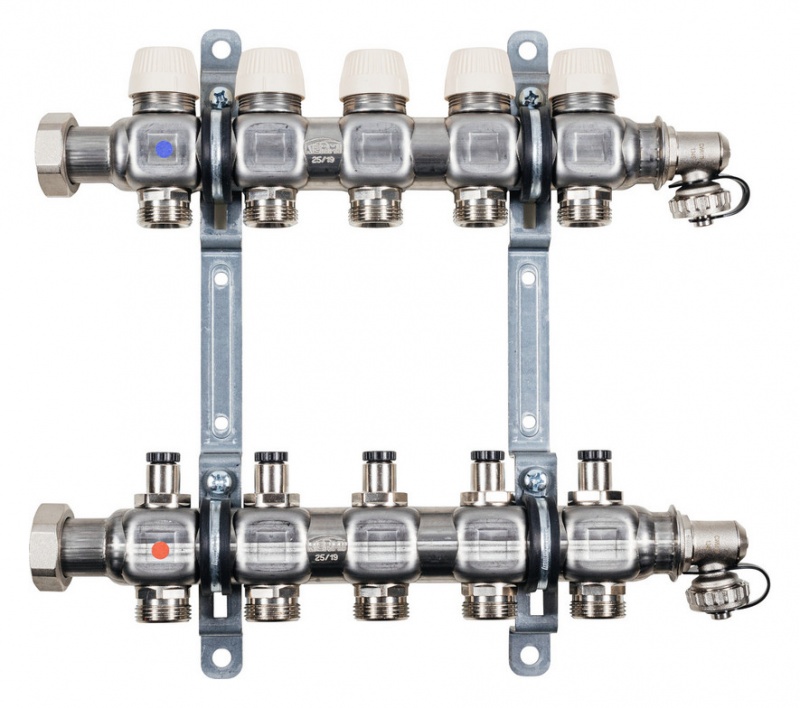 KERMI x-net FBHK-Verteiler 1" Standard 12 Kreise,Länge 670 mm ...